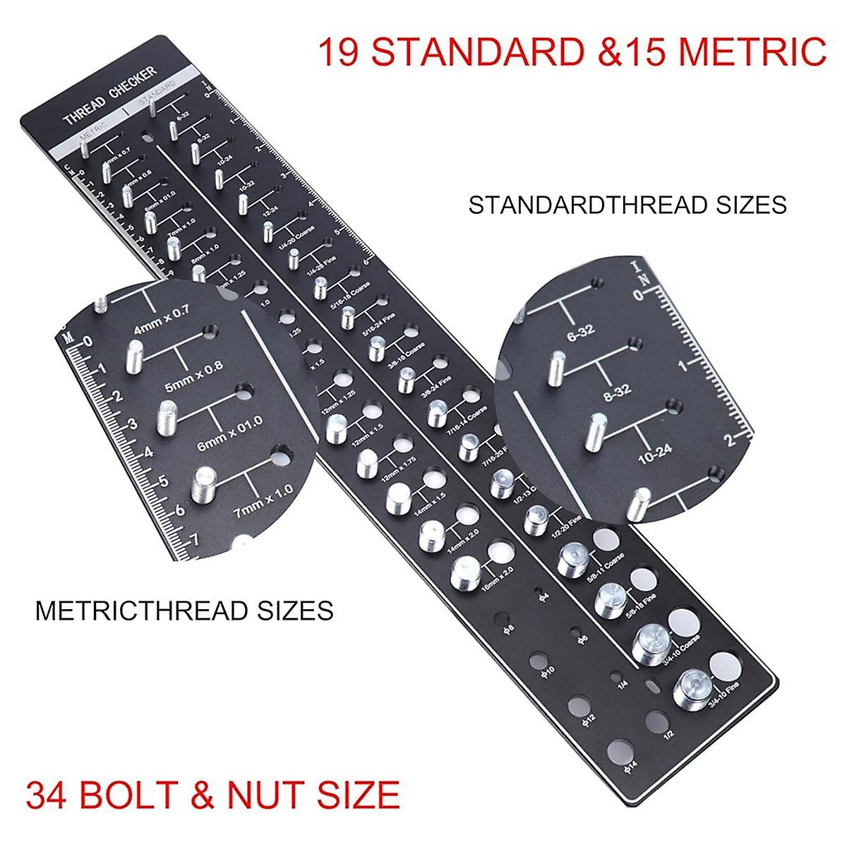 34 Nut And Bolt , Nut And Bolt Identification Tool Ruler, Bolt Size And ...