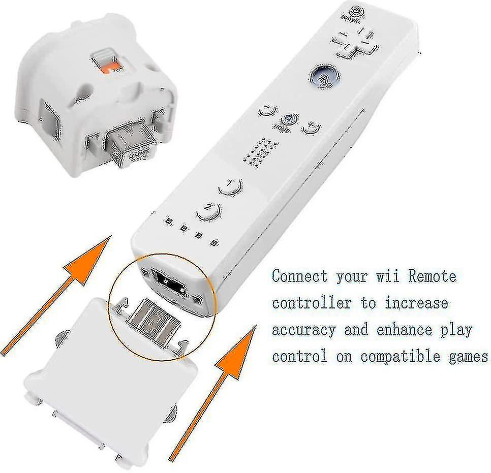 Wii Motion Plus Adapter, 2 Packs Upgraded Motion Attachment For Wii ...