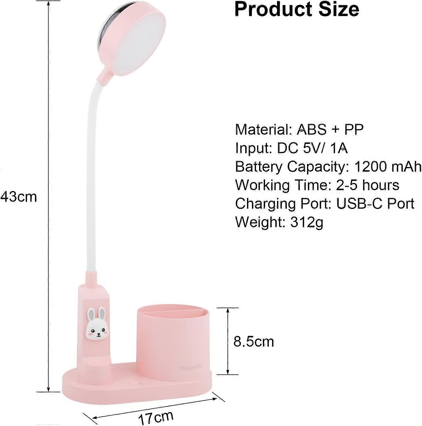 Children's Desk Lamp, Study Table Lamp with Pen Holder, Automatic Color ...