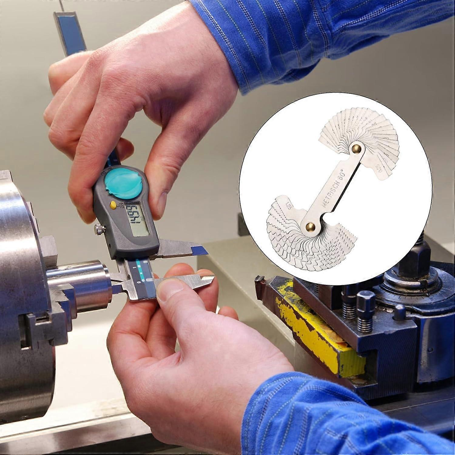 Gage Pitch Gauge, Stainless Thread Gauge 60 and 55 Degree Screw Pitch ...