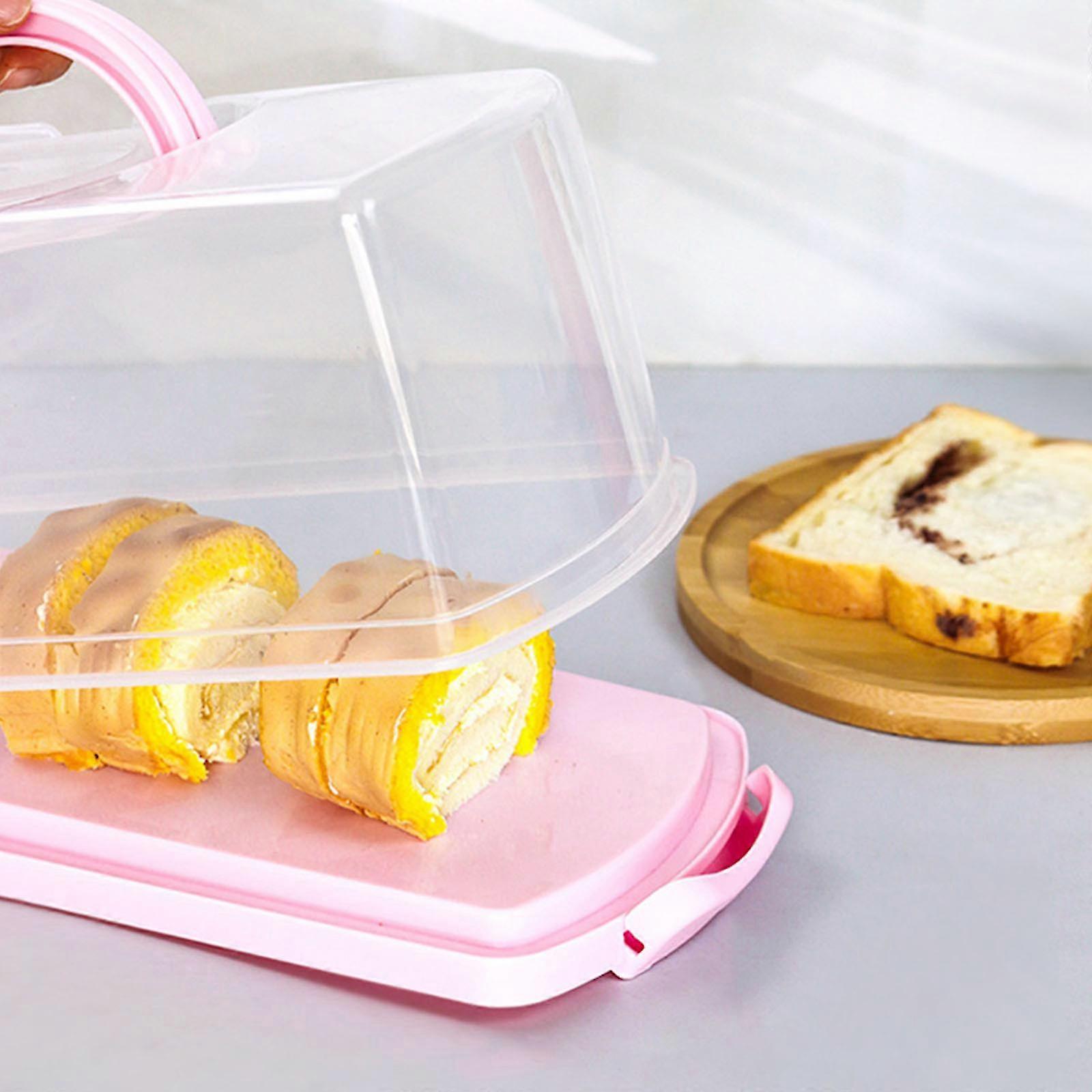 Cake Transport Box Rectangular In Green With Double Carry Handle For ...