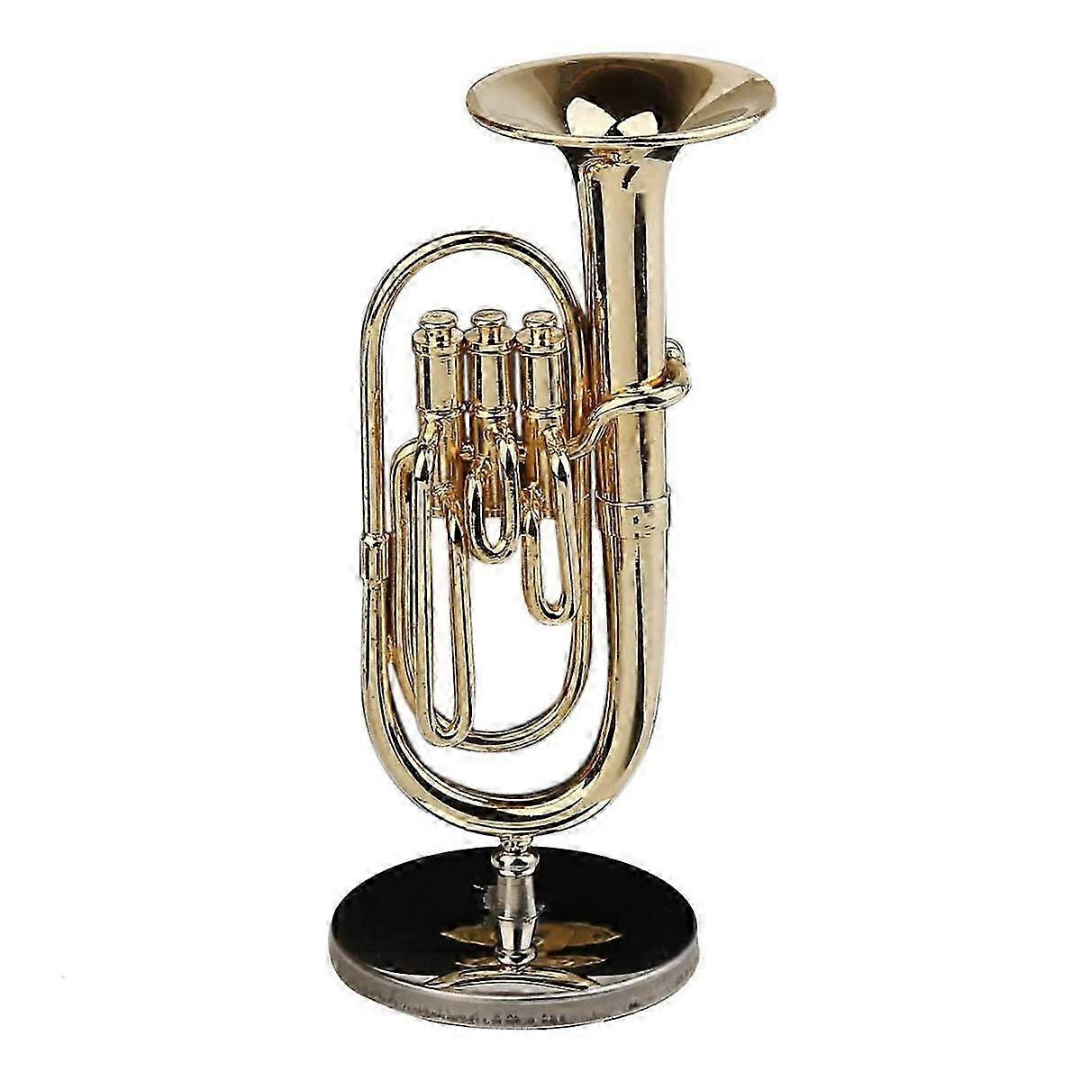 Copper Miniature Baritone Horn with Stand Mini Musical Instrument ...