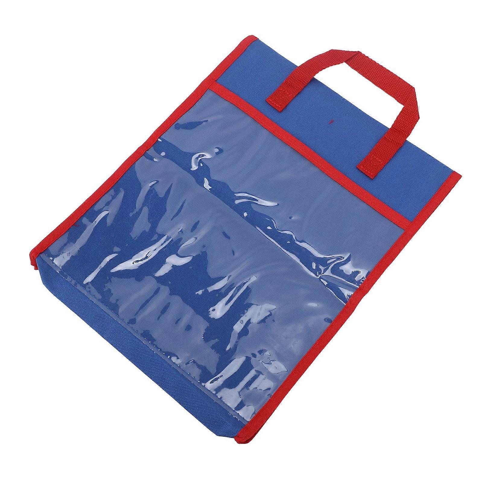 Kid Book Pouch Portable Classroom Clear Pocket Reading Book Bag with ...