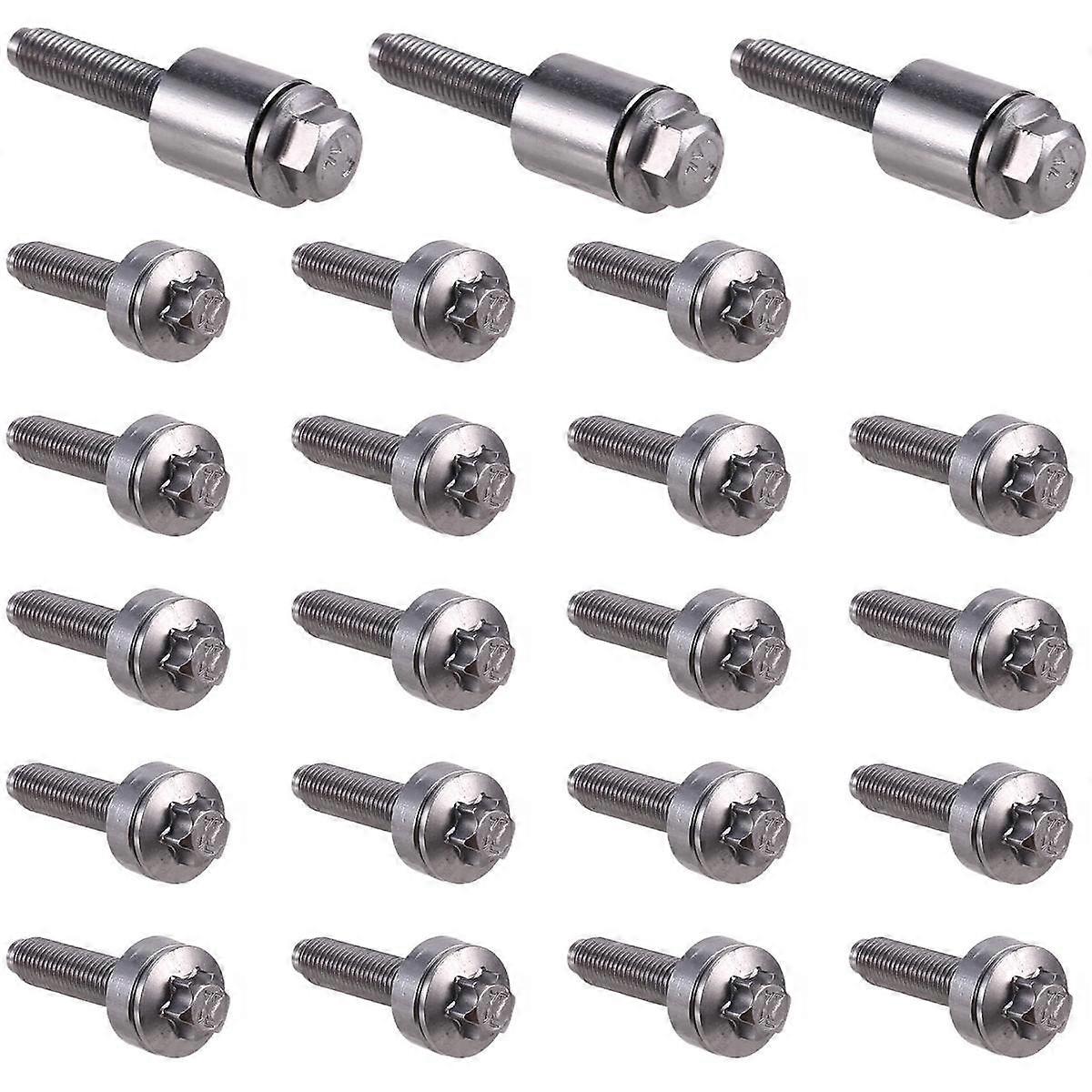 22Pcs/Set Aluminum Valve Cover Screw Set for E60 E61 E90 E91 Z4 ...