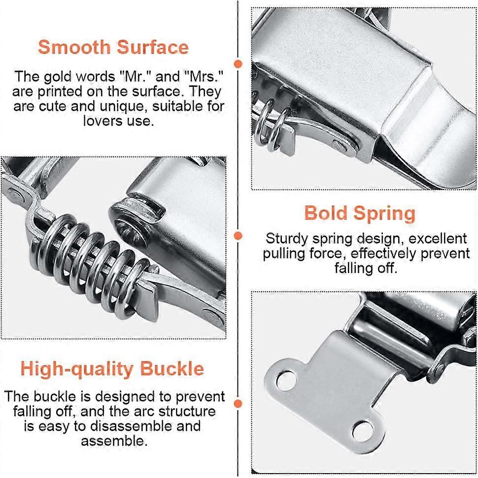 4 PCS Stainless Steel Spring Lever Latch Tension Latch Toggle Tension ...