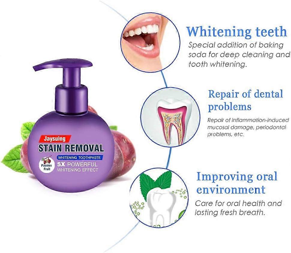 Whitening Toothpaste, Baking Soda Press Toothpaste, Intensive Stain ...