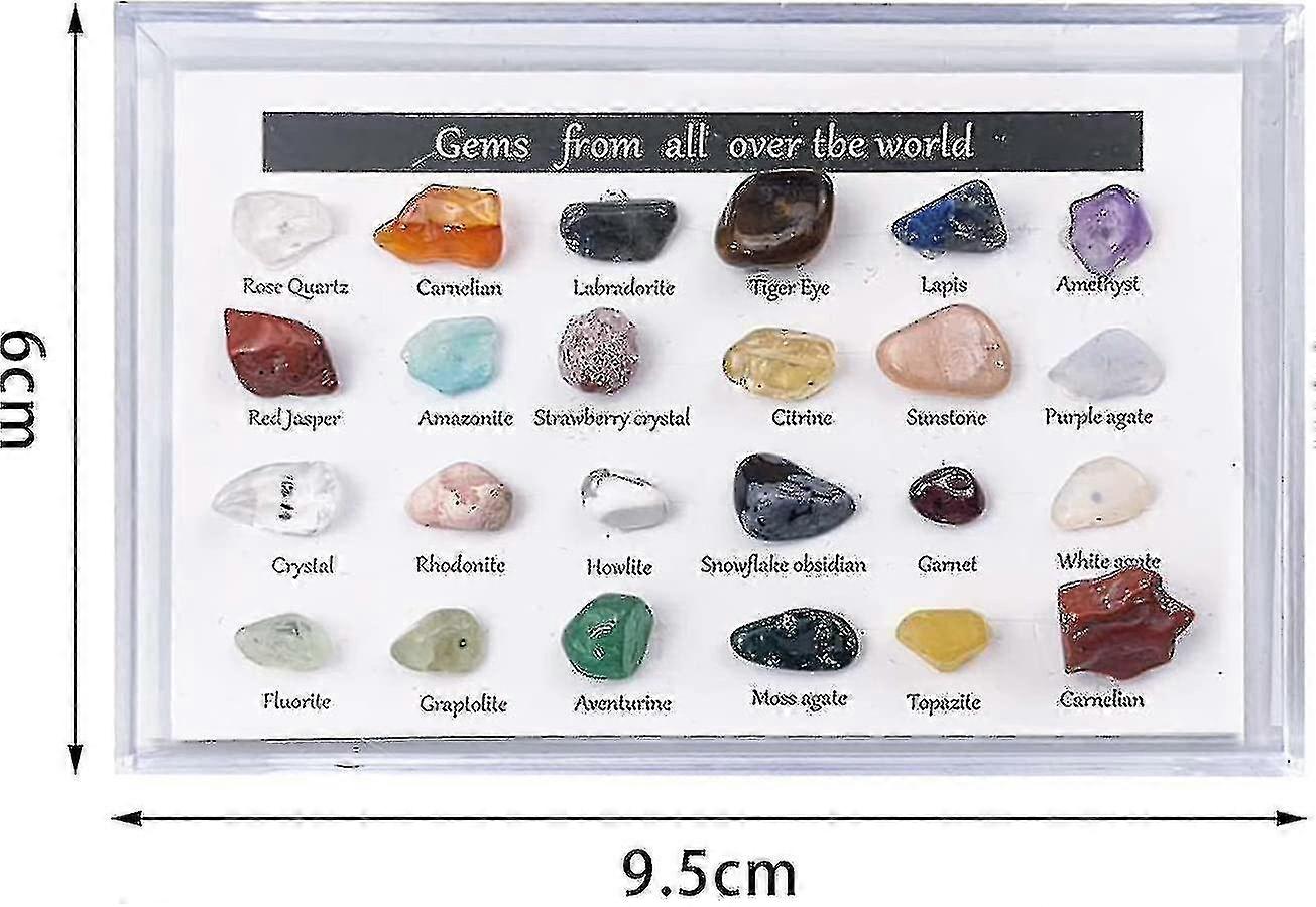 24 Pcs Healing Crystals Set For Beginners, Chakra Crystals Kit 7 Chakra ...