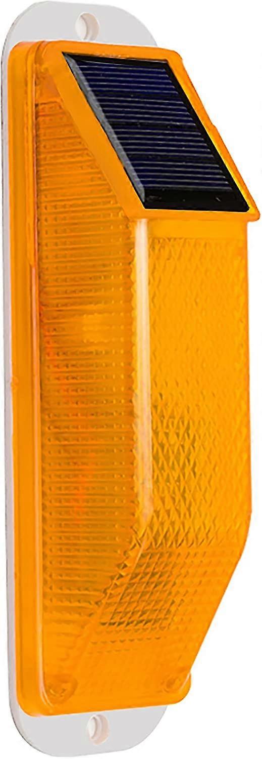 Solar strobe warning light flashing construction safety roadblock ...