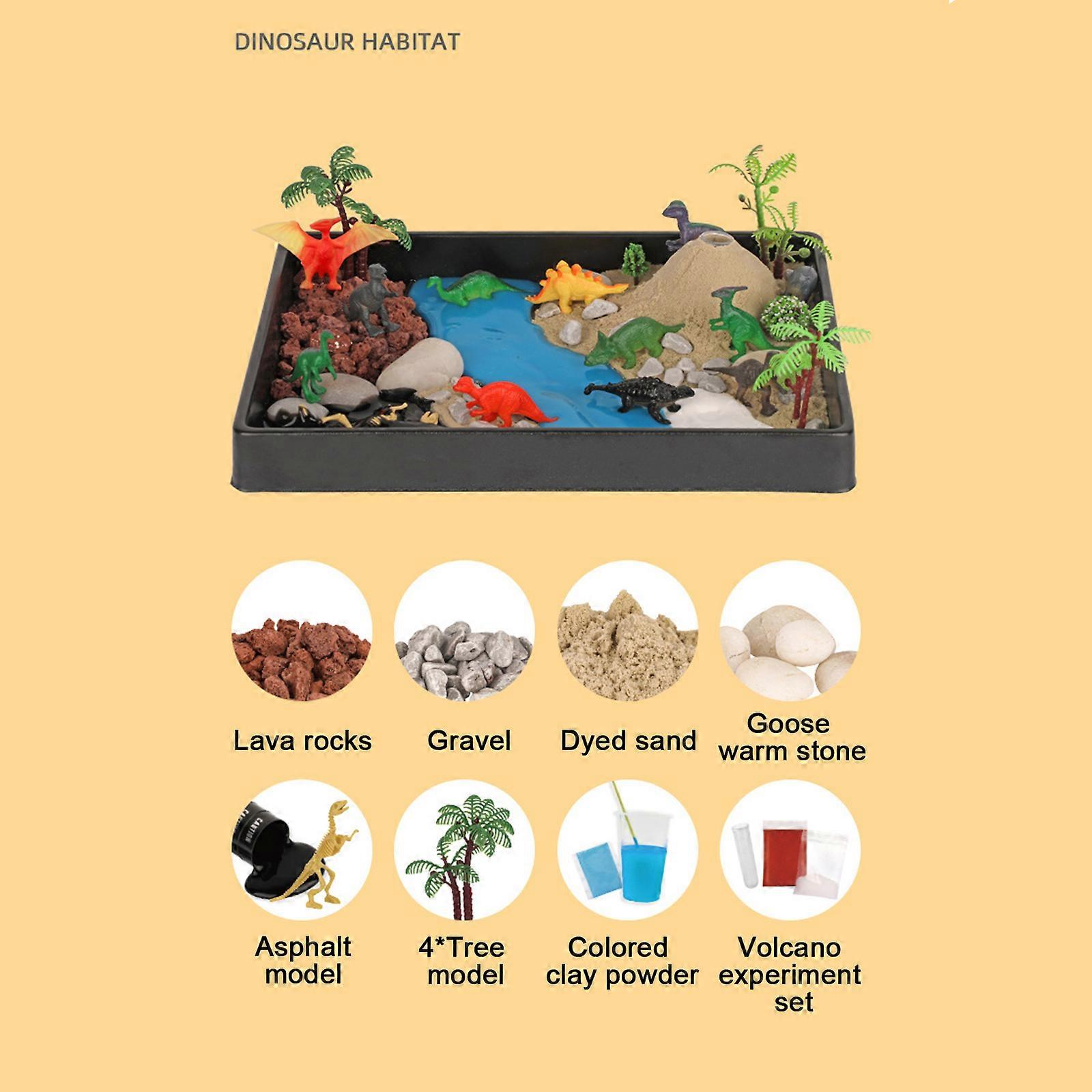 2023 New Upgrade Dinosaur Volcano Figures Toy with Mat, Educational ...