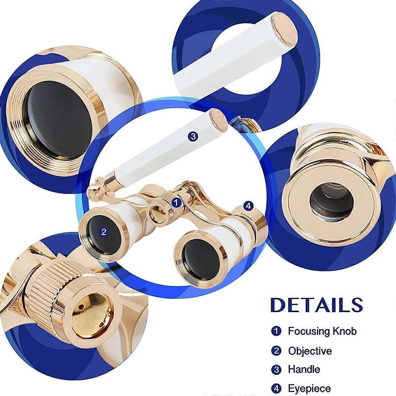 Pro Opera Glasses 3X25 Binoculars With Handle For Theater Horse Racing ...