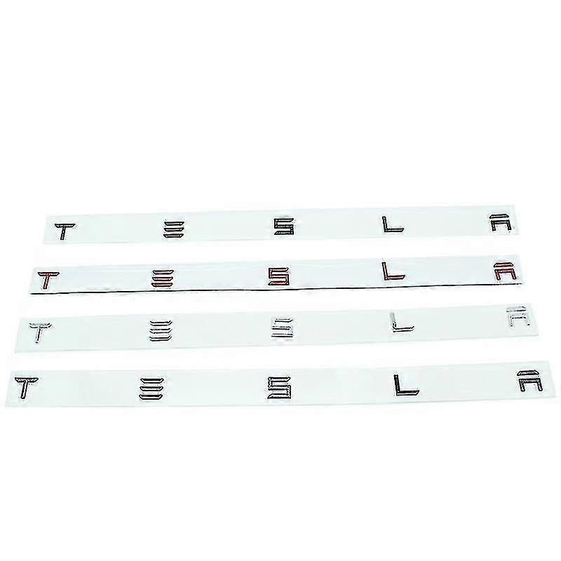 3d Abs Tesla Letters Logo Rear Tailgate Trunk Emblem Badge Car Sticker ...