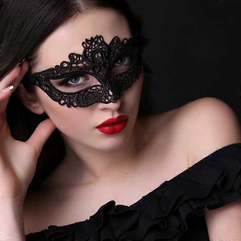 Women Hollow Lace Masquerade Face Mask Sexy Cosplay Festa de Formatura ...