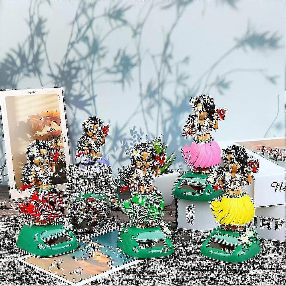 Solar Hawaiian Dance Figure Car Dashboard Toy Lovely With Solar Panel ...
