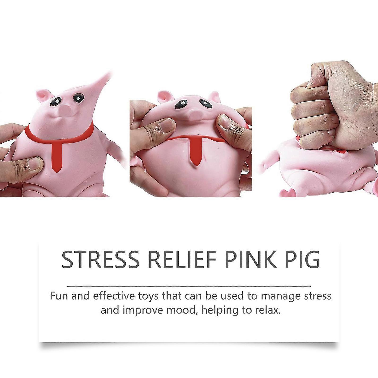 Stress Pink Pig Toy, Funny Cute Pink Pig Squishy Toy, Stress Stretch ...