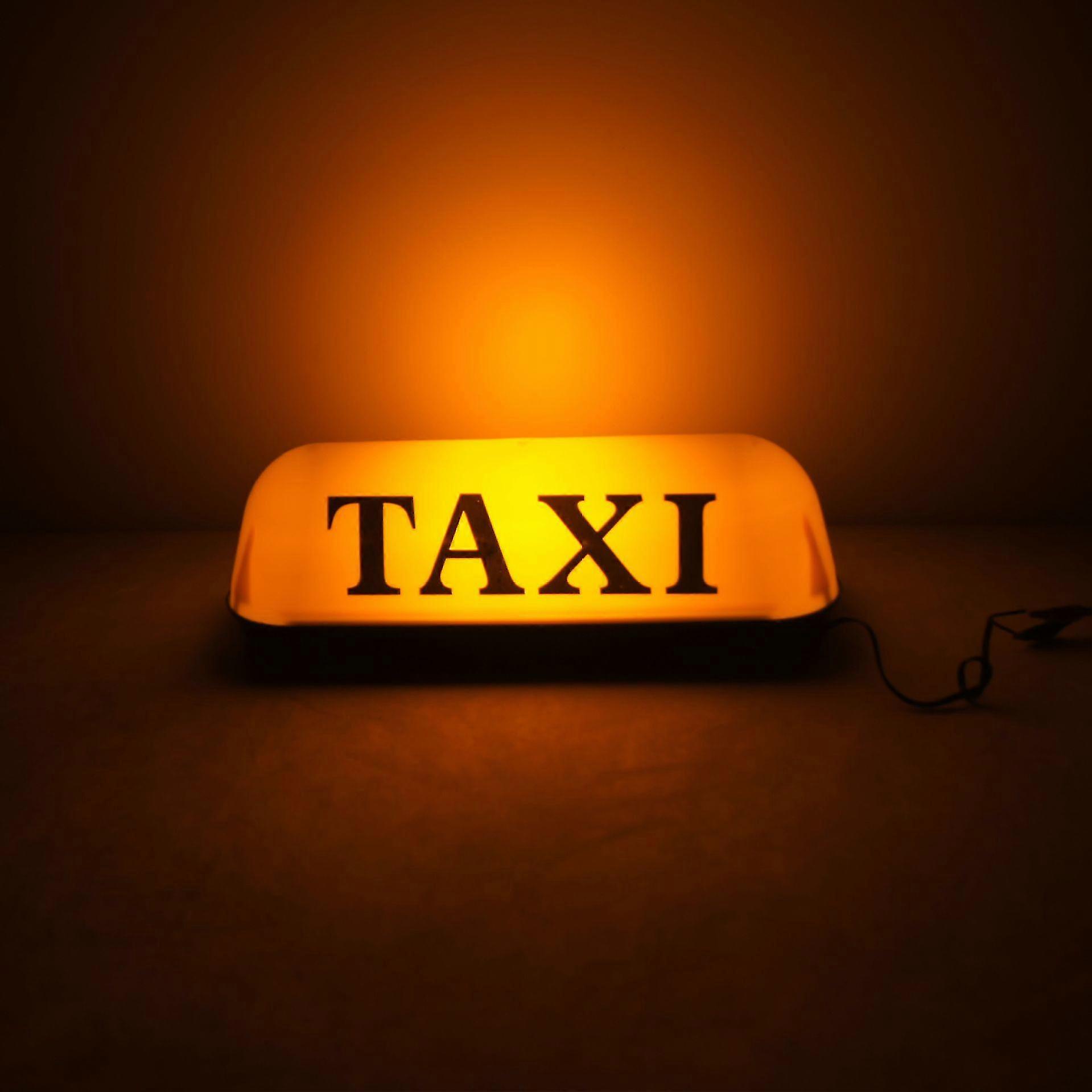 Led Illuminated Magnetic Waterproof Cab Roof Topper Universal Taxi Top ...