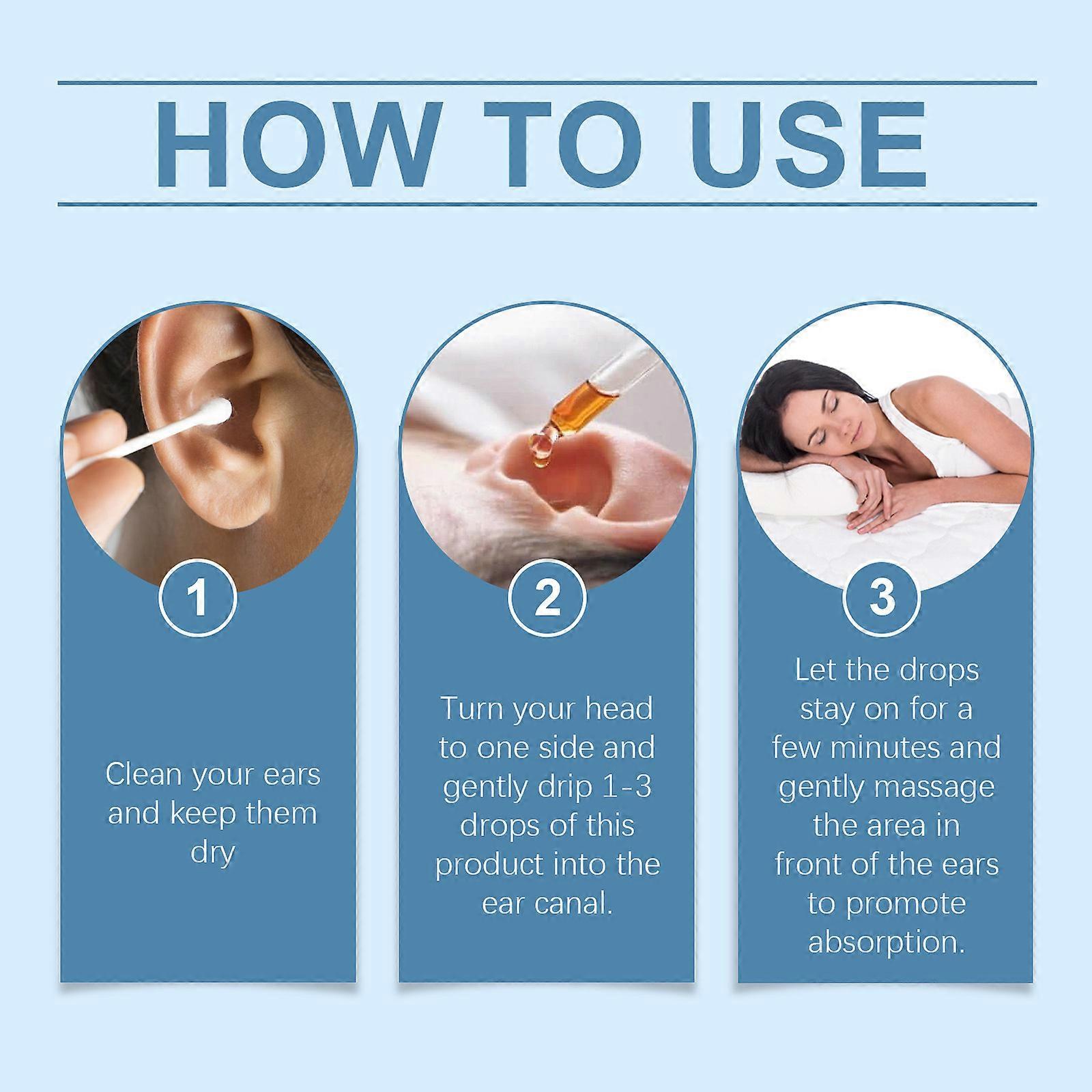 Ear Drops Antibacterial Liquid, 20ml Antibacterial Cleaning Ear Drops ...