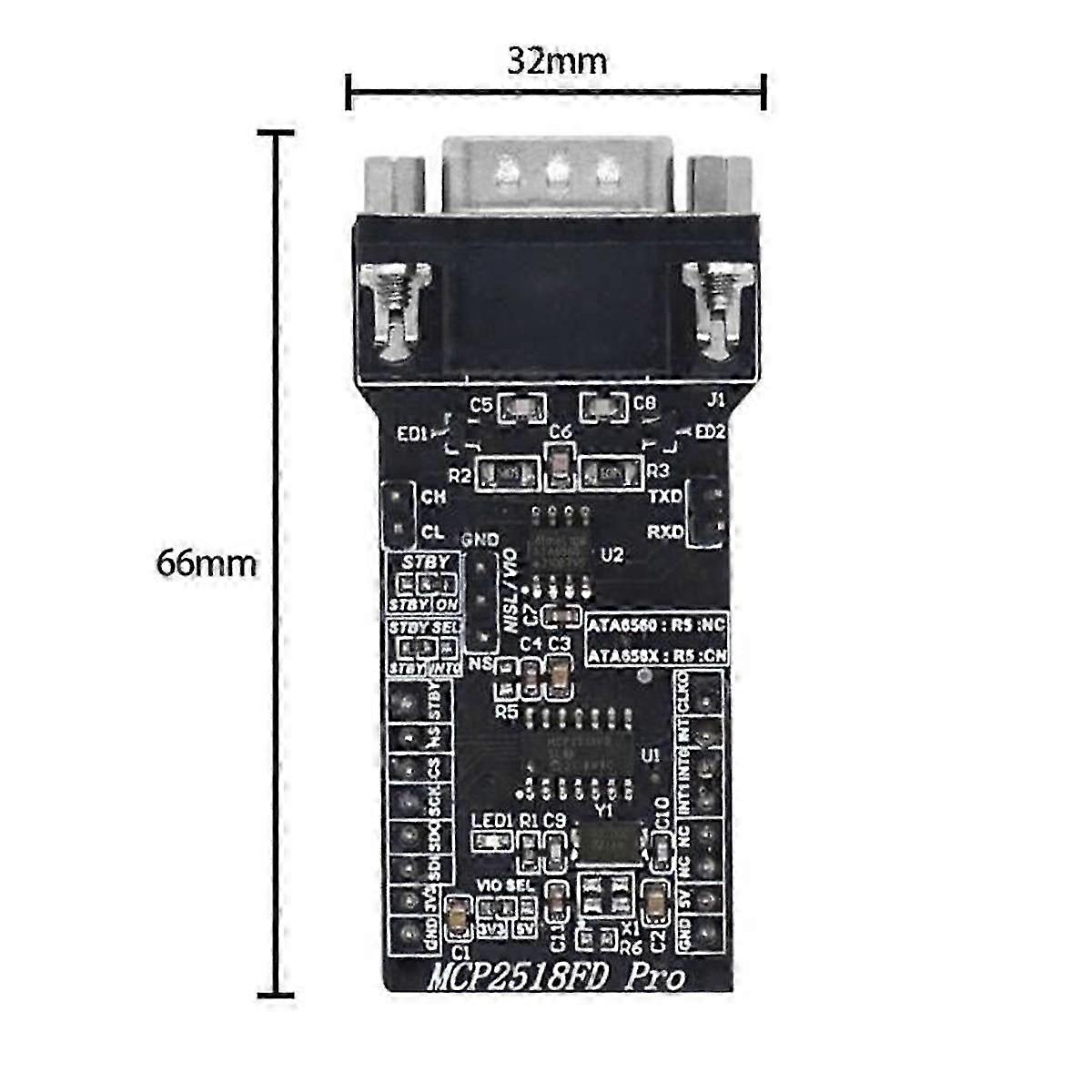 Spi To Canfd Module Mcp2518fd Module Ata6560 Transceiver Cam Bus Module Super Mcp2515 Controler ...