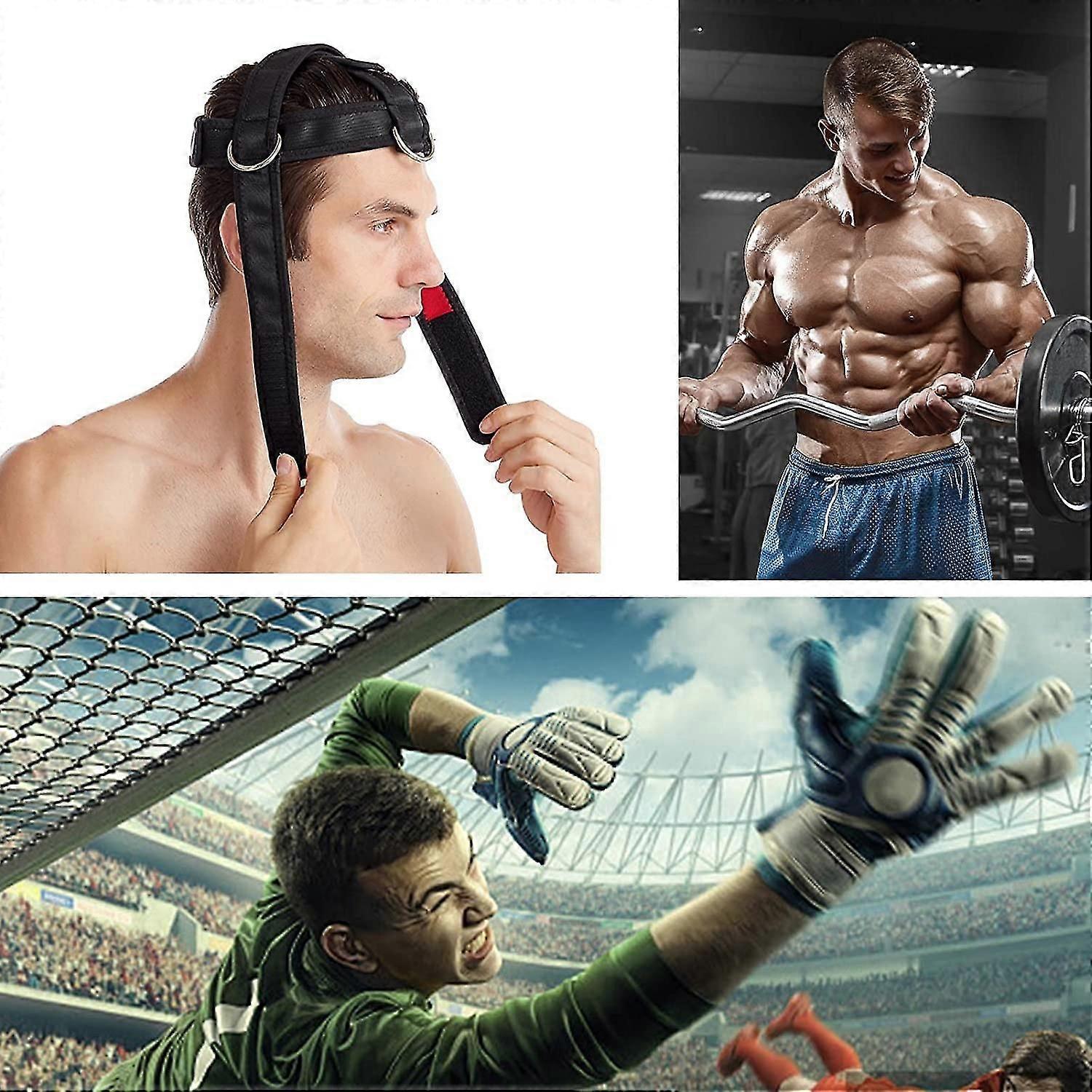 Fitness Neck Head Harness Neck Training Weight Lifting Strength Trainer ...