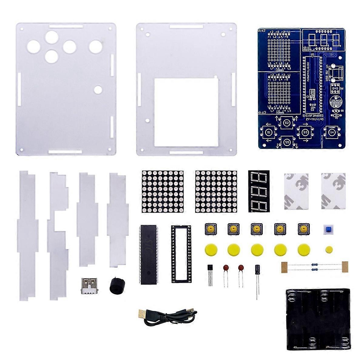 DIY Soldering Project Game Kit with 5 Retro Classic Games Soldering Electronic Kit for STEM ...