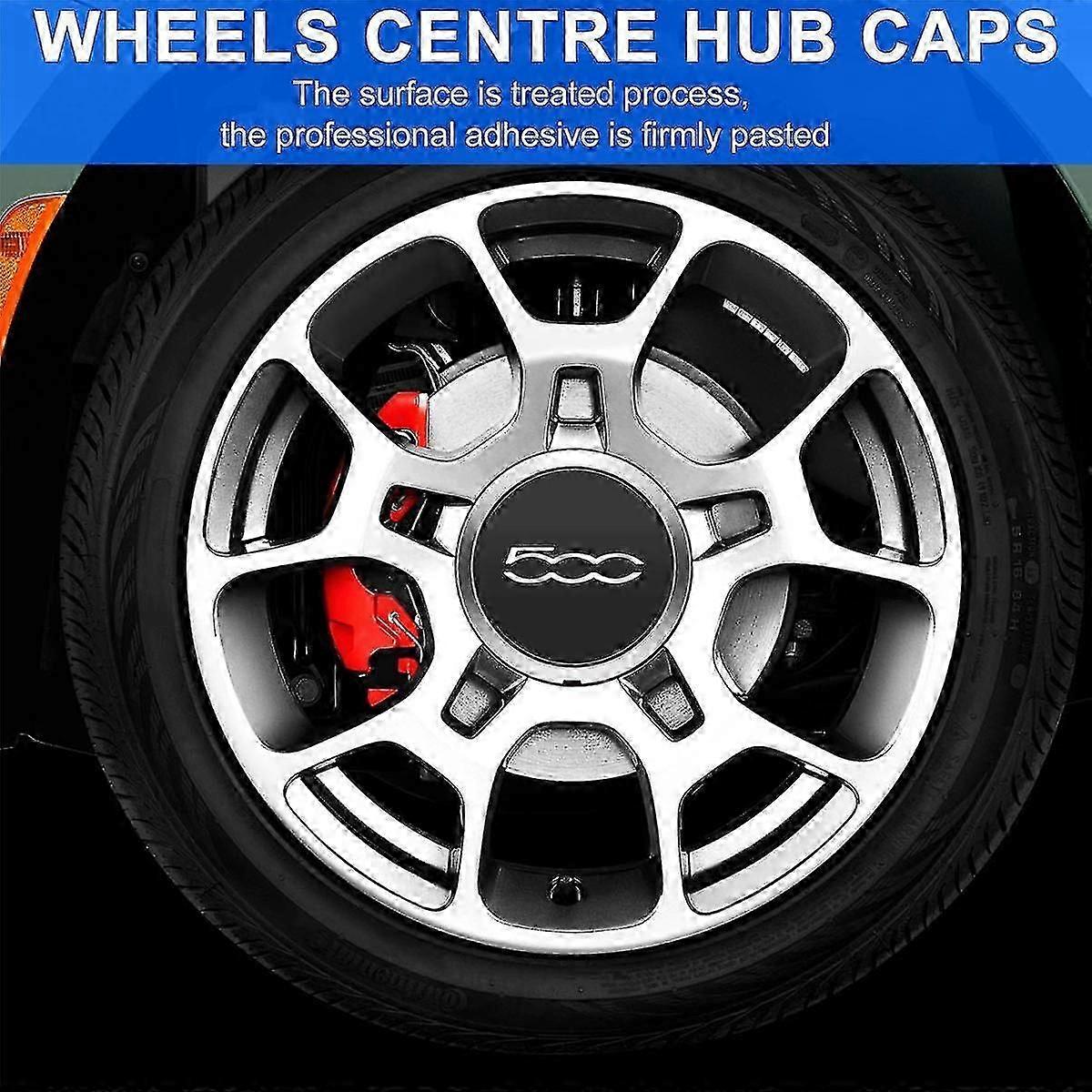 4pcs 133mm Hubcap for Fiat 500 Wheels Centre Hub Caps Set 68078419AC ...