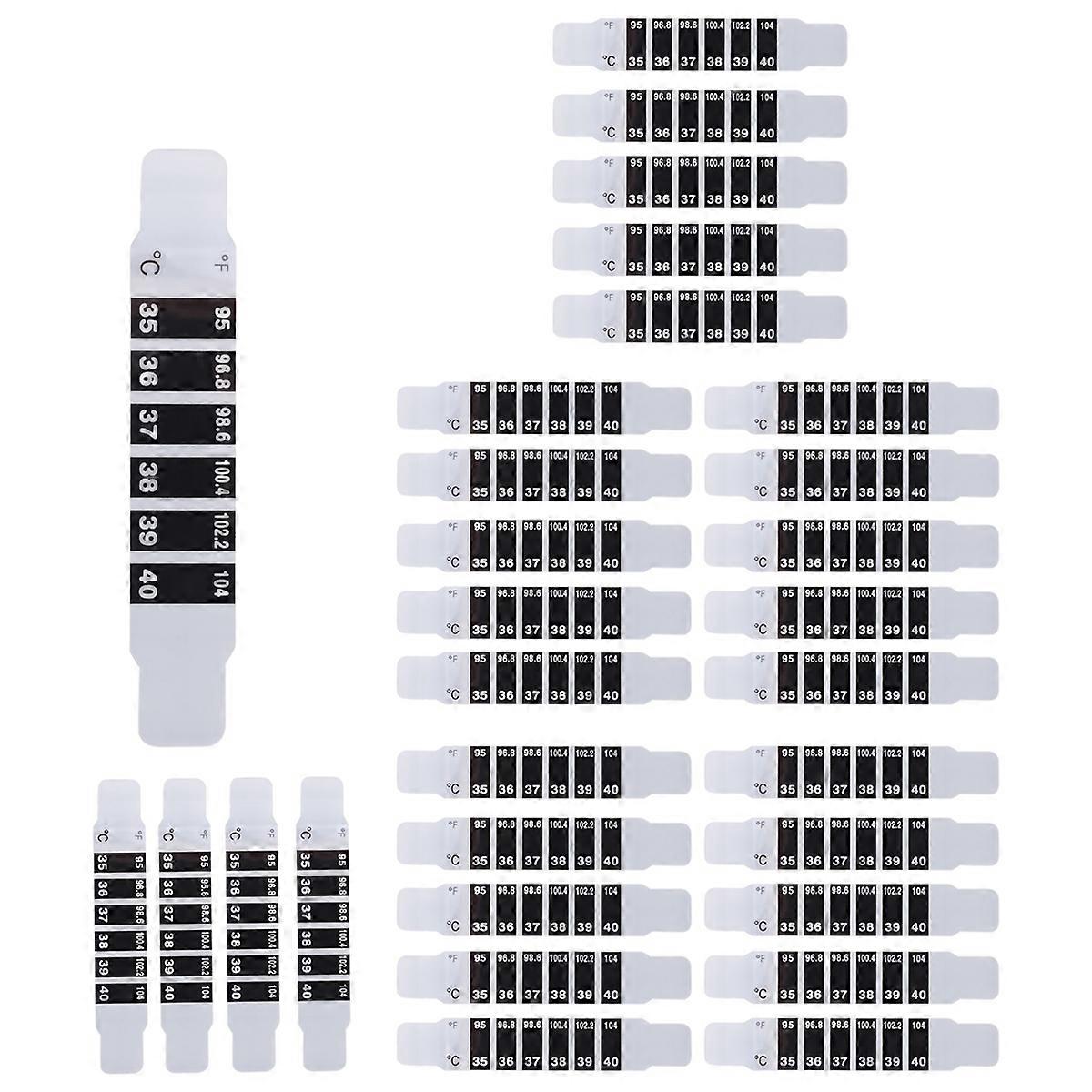 30 Pcs Forehead Thermometer Strips Adhesive Thermometer Strips Reusable ...