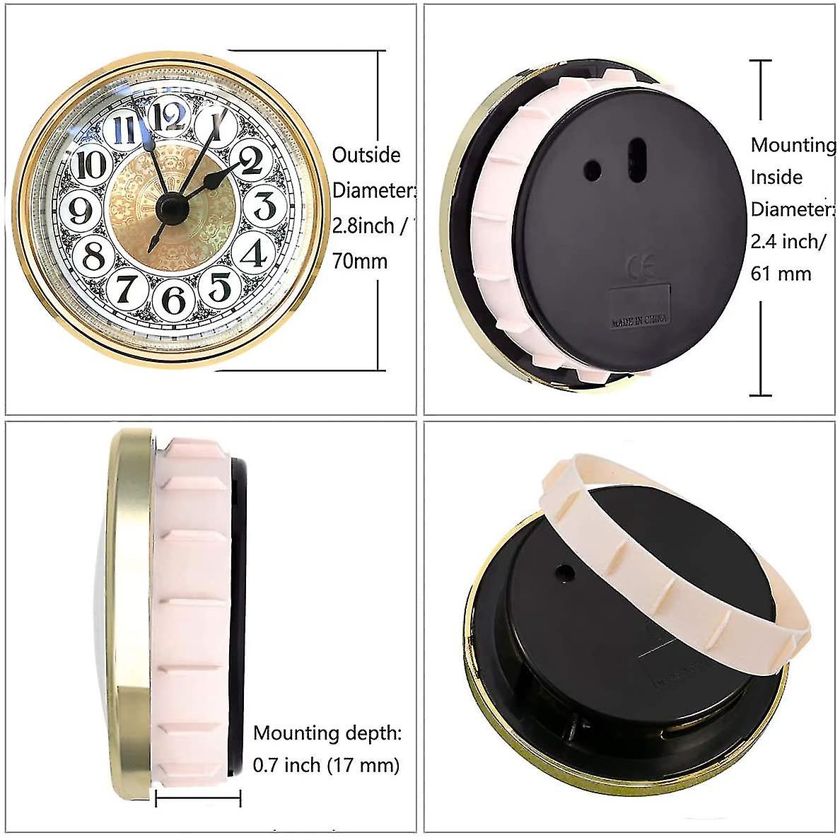 Mini Quartz Clock Insert 2.8 Inch Round Quartz Movement Miniature Clock ...