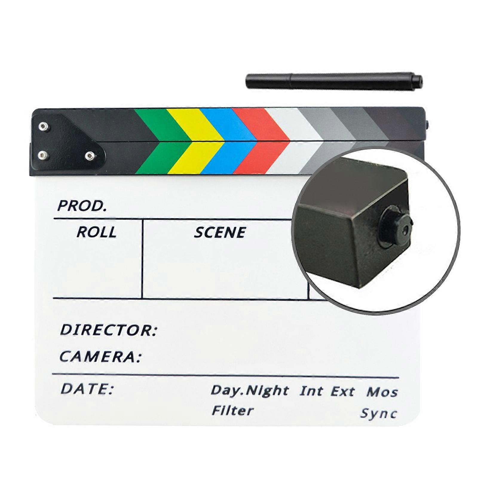 Acrylic Colorful Clapperboard Clapper Board Dry Erases Director Cut TV ...