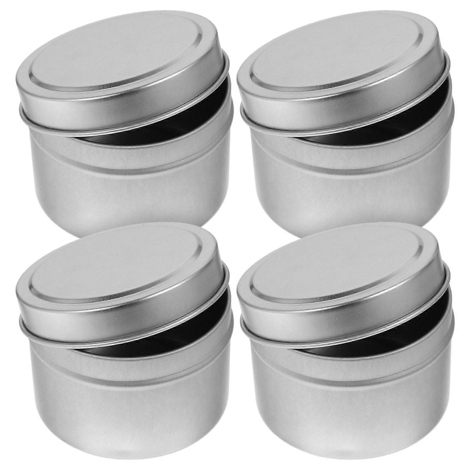 Tins With Lids Empty Jars With Lids Storage Tins With Lids Metal Round ...