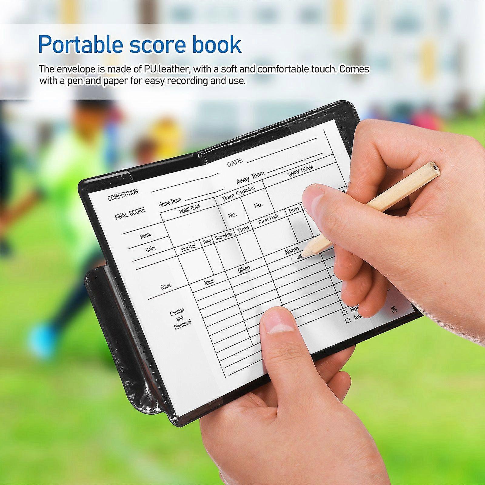 2 Set Referee Kits Soccer Referee Card Sets Referee Score Sheet Pencil ...