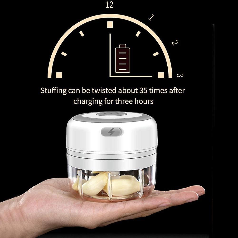 Mini Electric Garlic Press Cordless Electric Garlic Machine Food ...