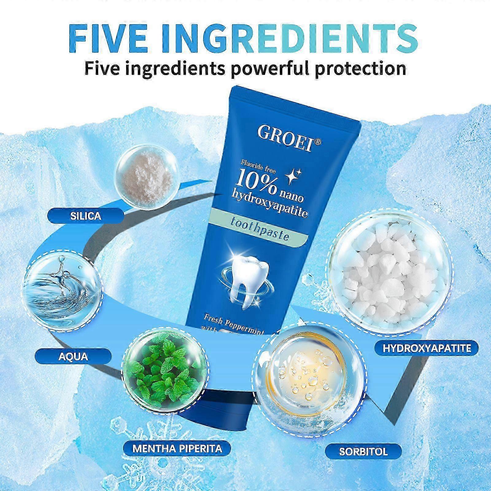 10% Nano Hydroxyapatite Toothpaste, Fluoride Free Toothpaste For ...