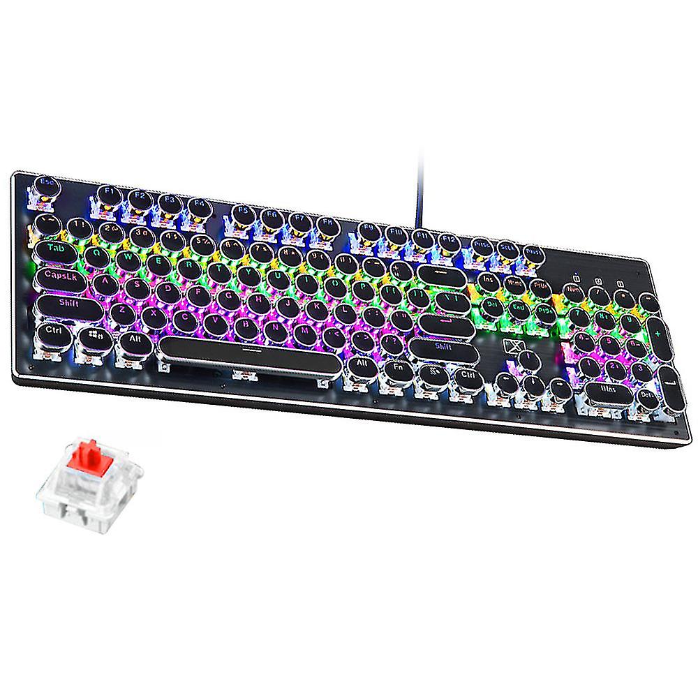 Punk Electroplated Mechanical Gaming Keyboard, Backlit 104 Keys ...