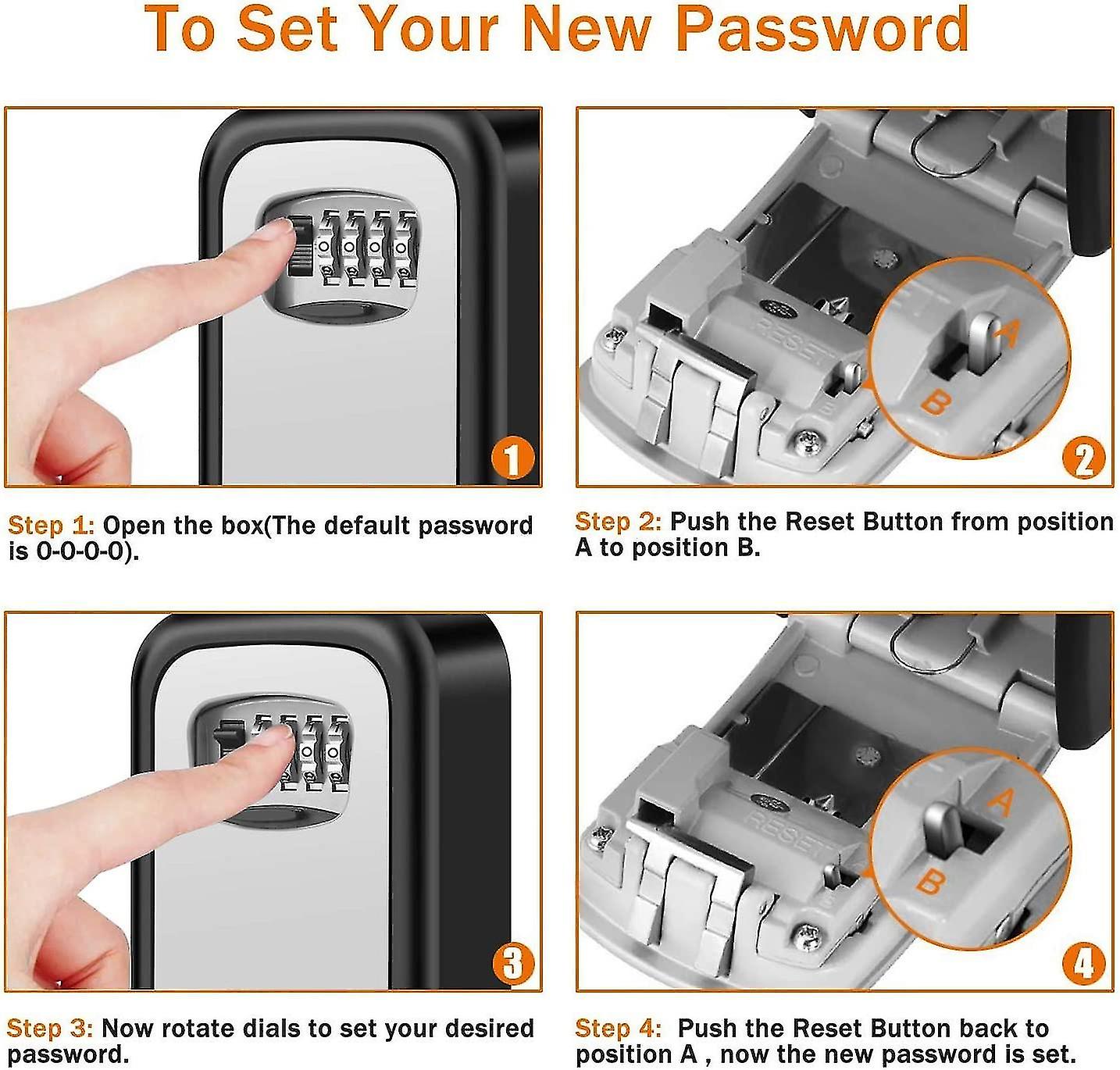 Key Safe Key Safe With Number Code Key Box With Number Code Safe Method | Fruugo AU