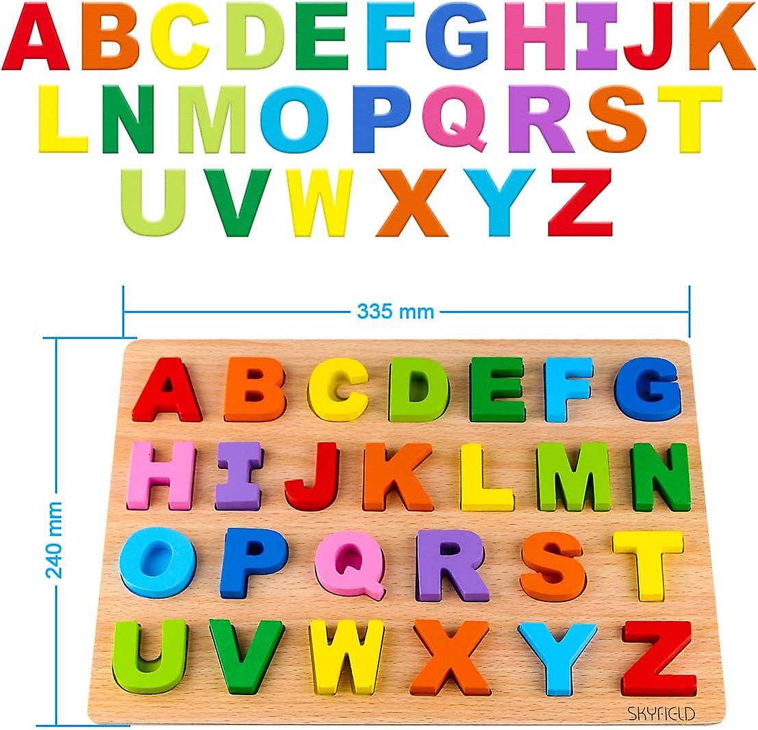Wooden Alphabet Puzzles, Letter Puzzles Abc Puzzles, Early Educational ...