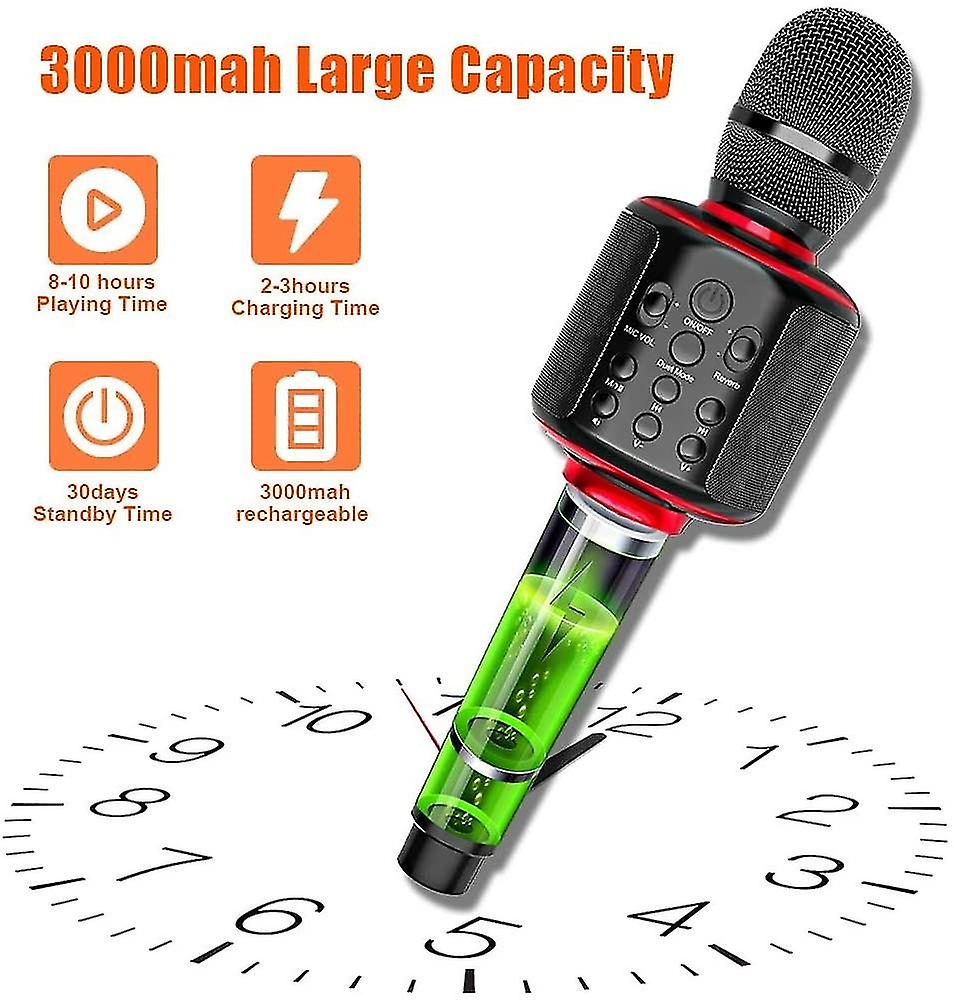 Wireless Karaoke Microphone For Phone Home Singing Portable Mic Speaker ...