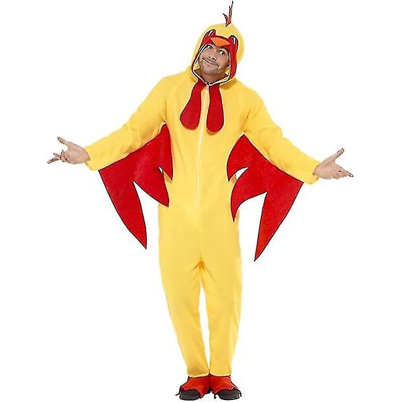 Men's Chicken Costume, Yellow Poultry Halloween Jumpsuit | Fruugo UK