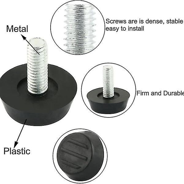 Adjustable foot for furniture adjustment feet M6 screw feet black ...