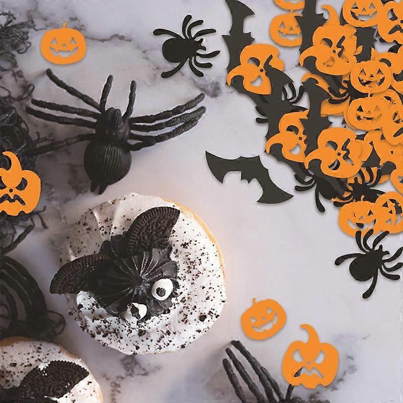 100-Pack Halloween Themed Party Confetti - Pumpkin, Spider, Bat Shapes ...