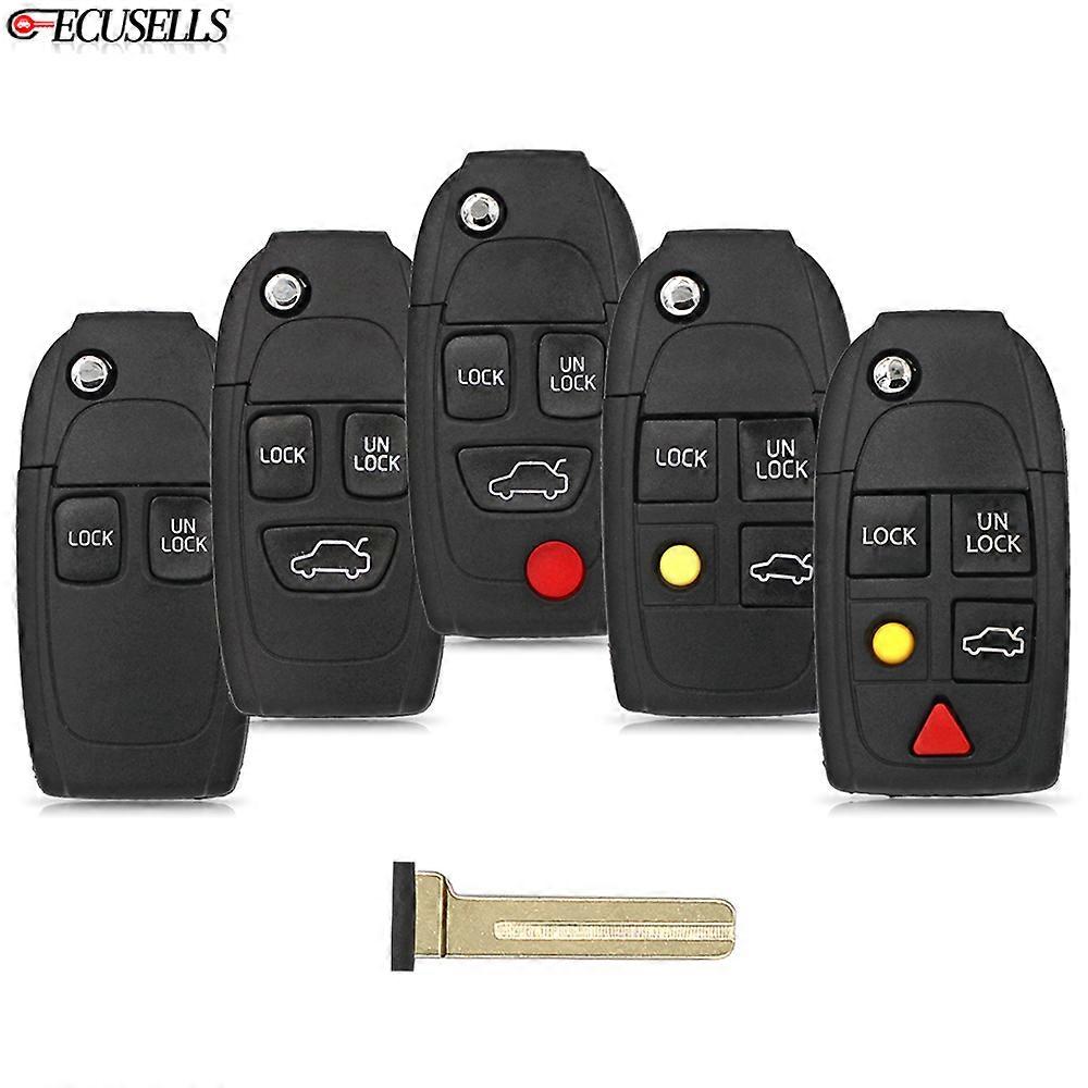 Ecusells 2/3/4/5 Button Folding Remote Car Key Shell Case Cover for ...