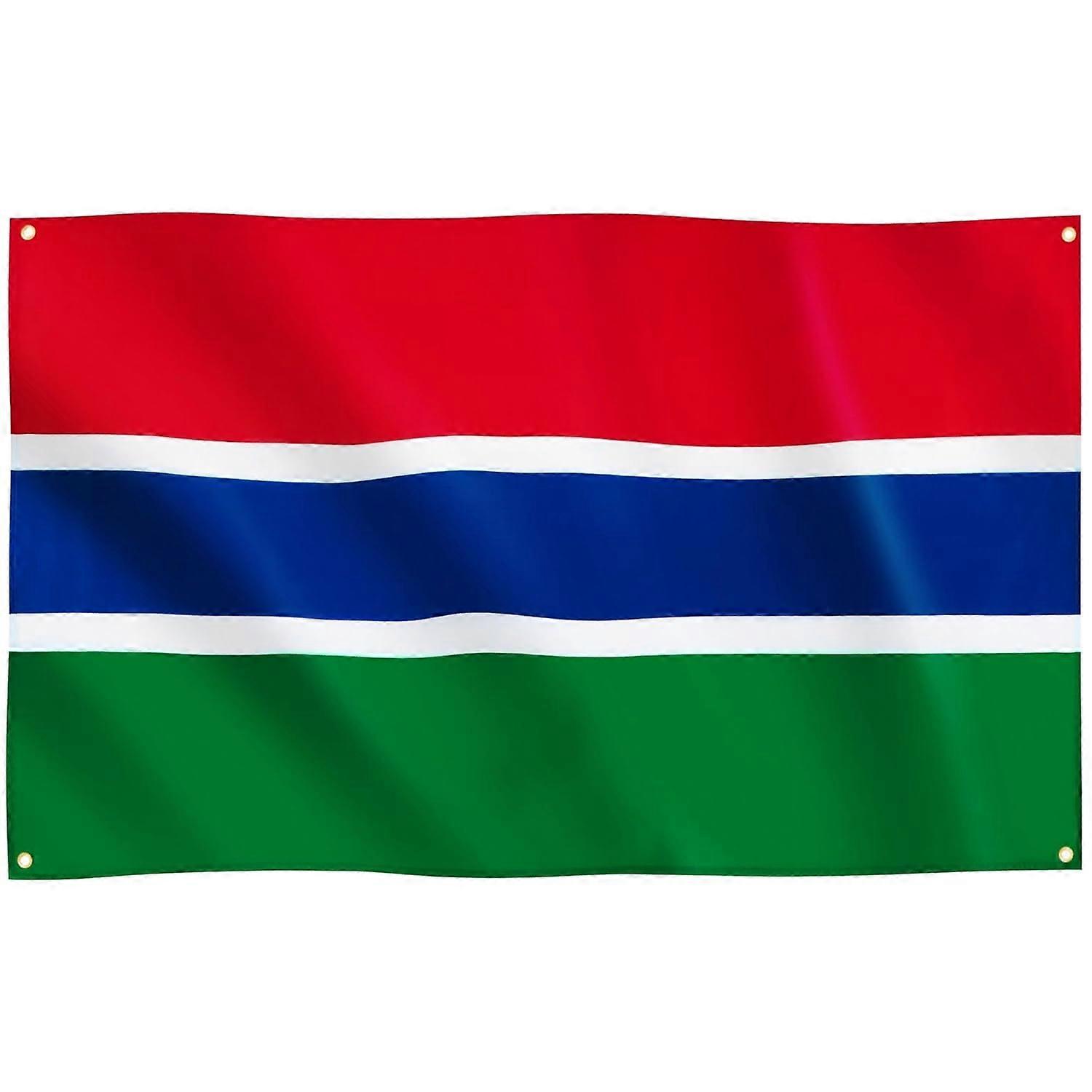 The Gambia Flag,Eyelet In Every Corner, Gambian Republic Flag, Premium ...