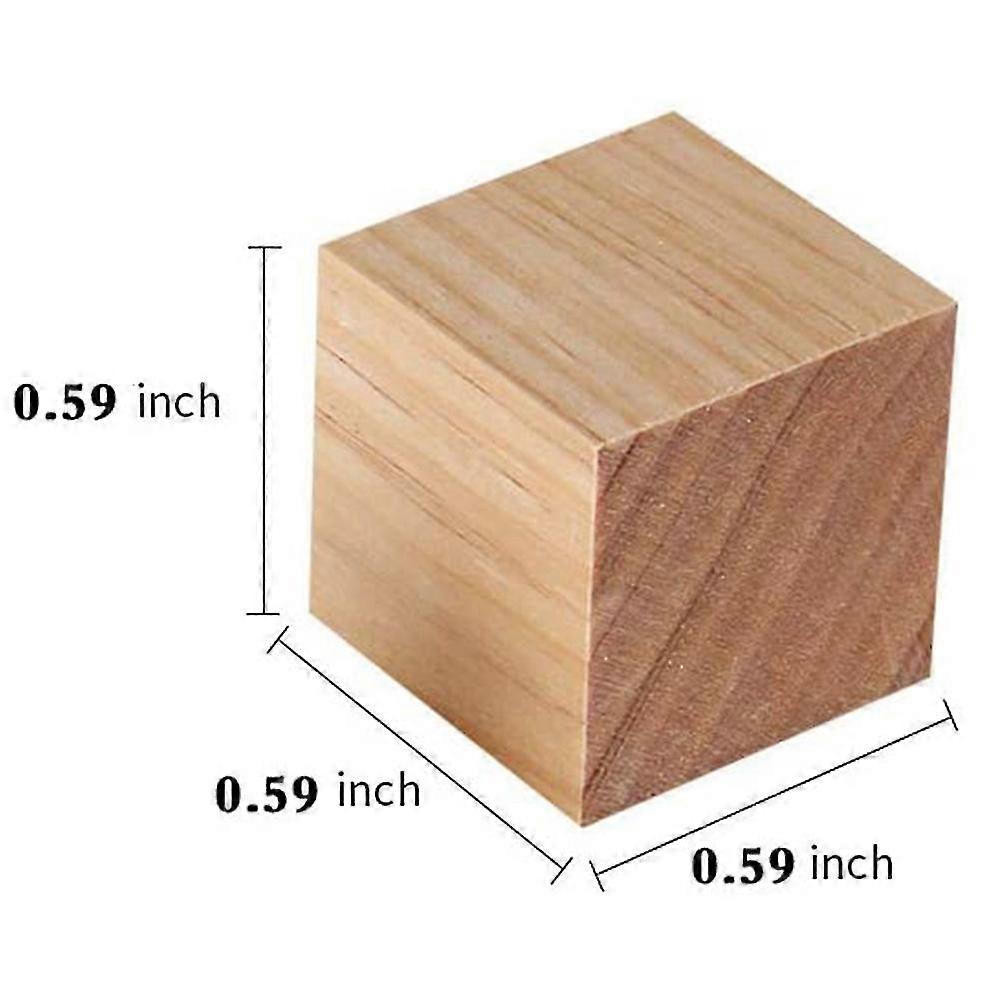 50Pcs Wood Square Square Blank Wood Blocks compatible Puzzle Making ...