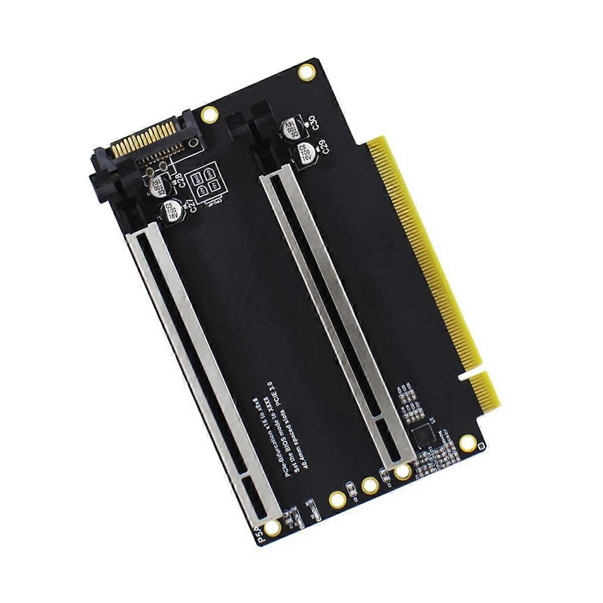 PCIE 3.0 X16 1 to 2 Expansion Card Gen3 Split Card PCIe X16 to X8X8 40 ...