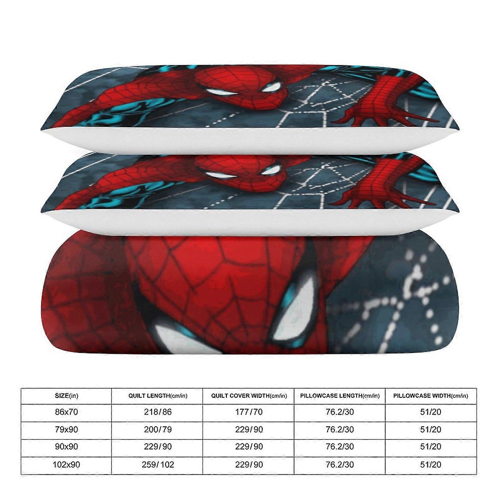 c253 Spider-Man Bedding Comforter Sets, 3-Piece Bedding Set Soft Warm ...