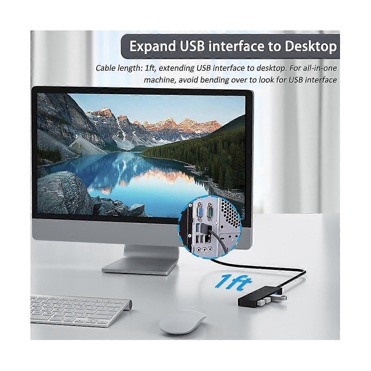 4 Ports USB Hub, USB 3.0 Hub USB Splitter USB Expander for Laptop ...