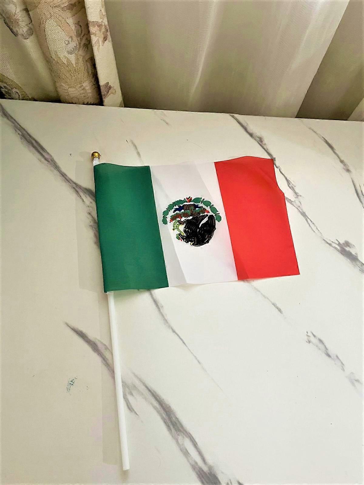 100pcs MEXICO Hand Flag 14x21cm mx Hand Waving for election parade and ...