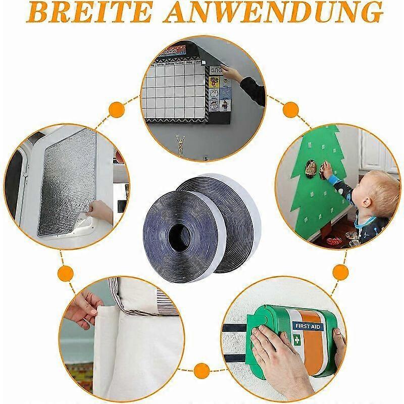 8M Extra Strong Self Adhesive Velcro Tape, Double Sided Adhesive with ...