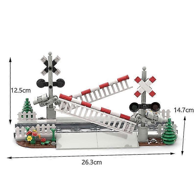 Moc Creative Expert Ideas City Train Railing Crossing Railway Express ...