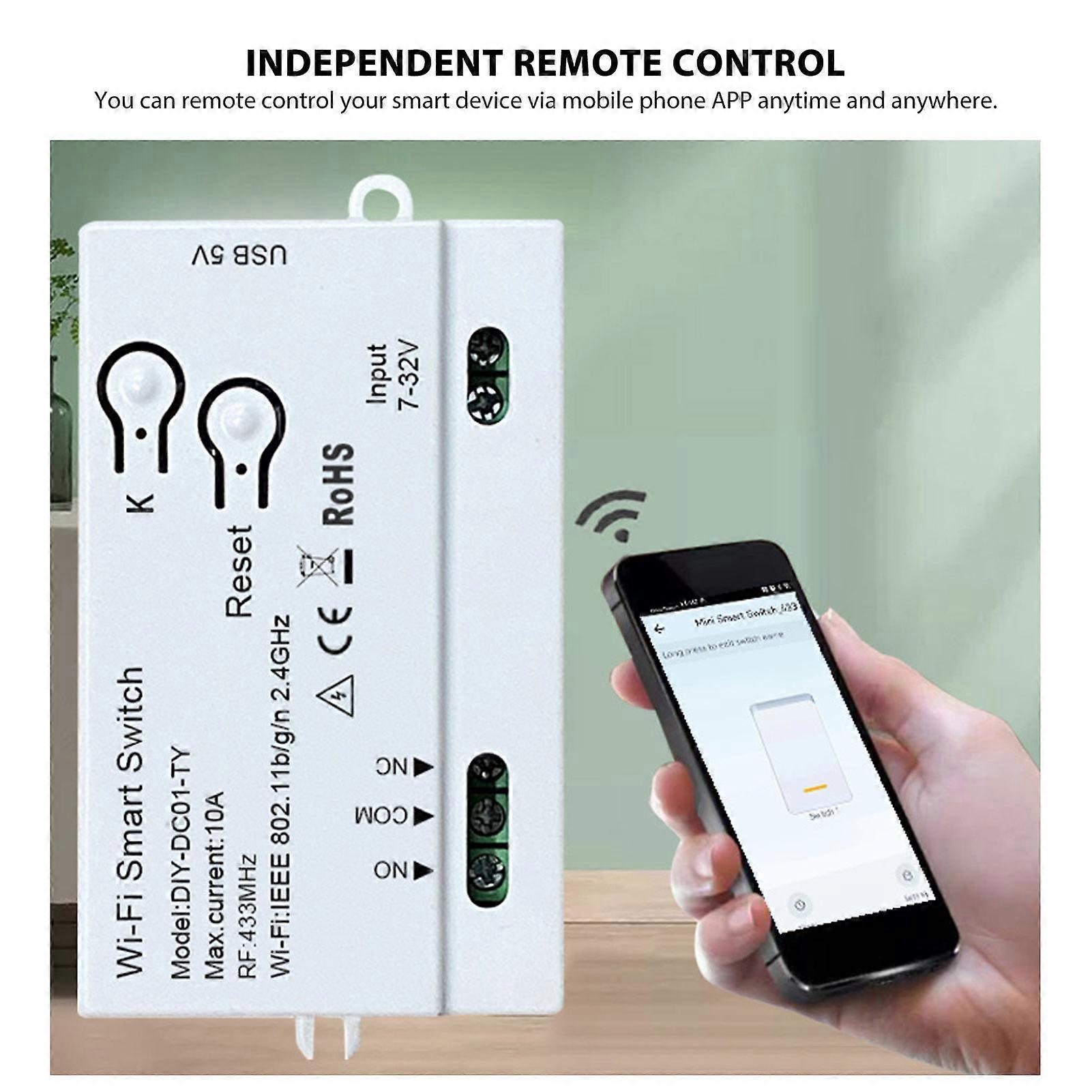 WiFi Relay Switch 1CH Voice Control APP Remote Control Wireless Switch ...
