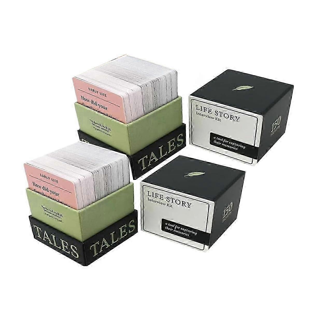 2Sets 150Pcs Interview Kit Cards,Pictionary Game for Family, Interview ...