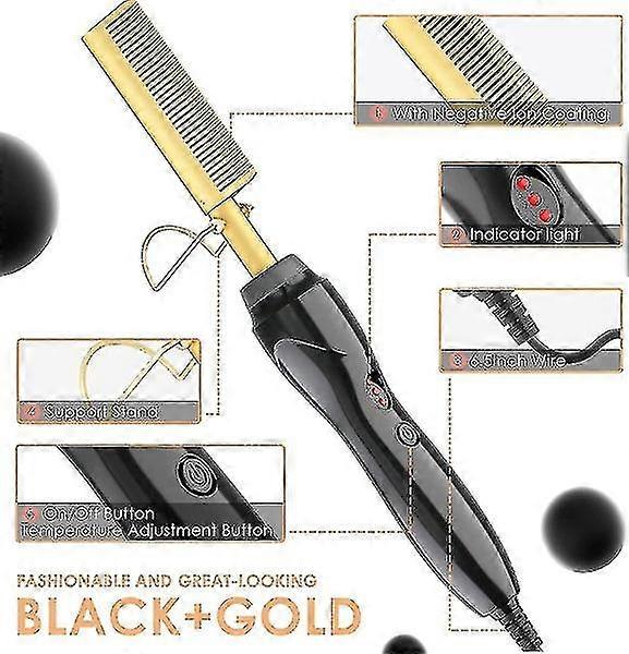 2-in-1 Electric Hot Comb for Afro Hair and Wigs | Fruugo AU